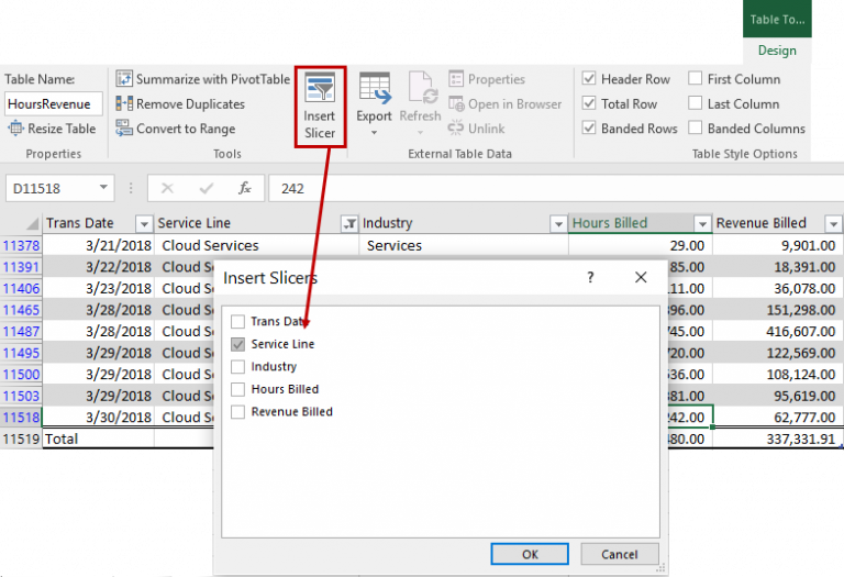 Adding Slicer Filters To Tables In Excel K2 Enterprises