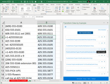 Using Excel's Transform Data by Example Add-in - K2 Enterprises