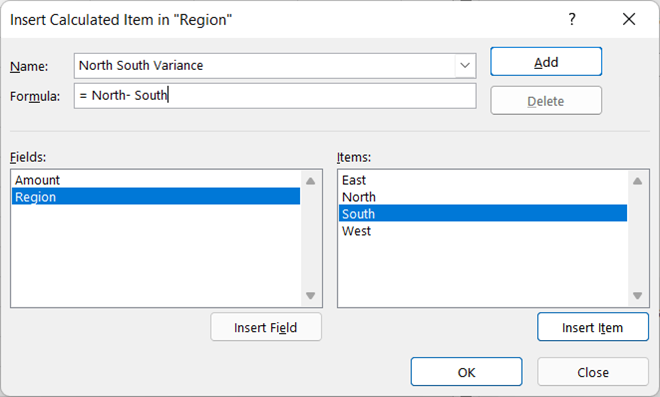 Inserting A Calculated Item Into A PivotTable K2 Enterprises